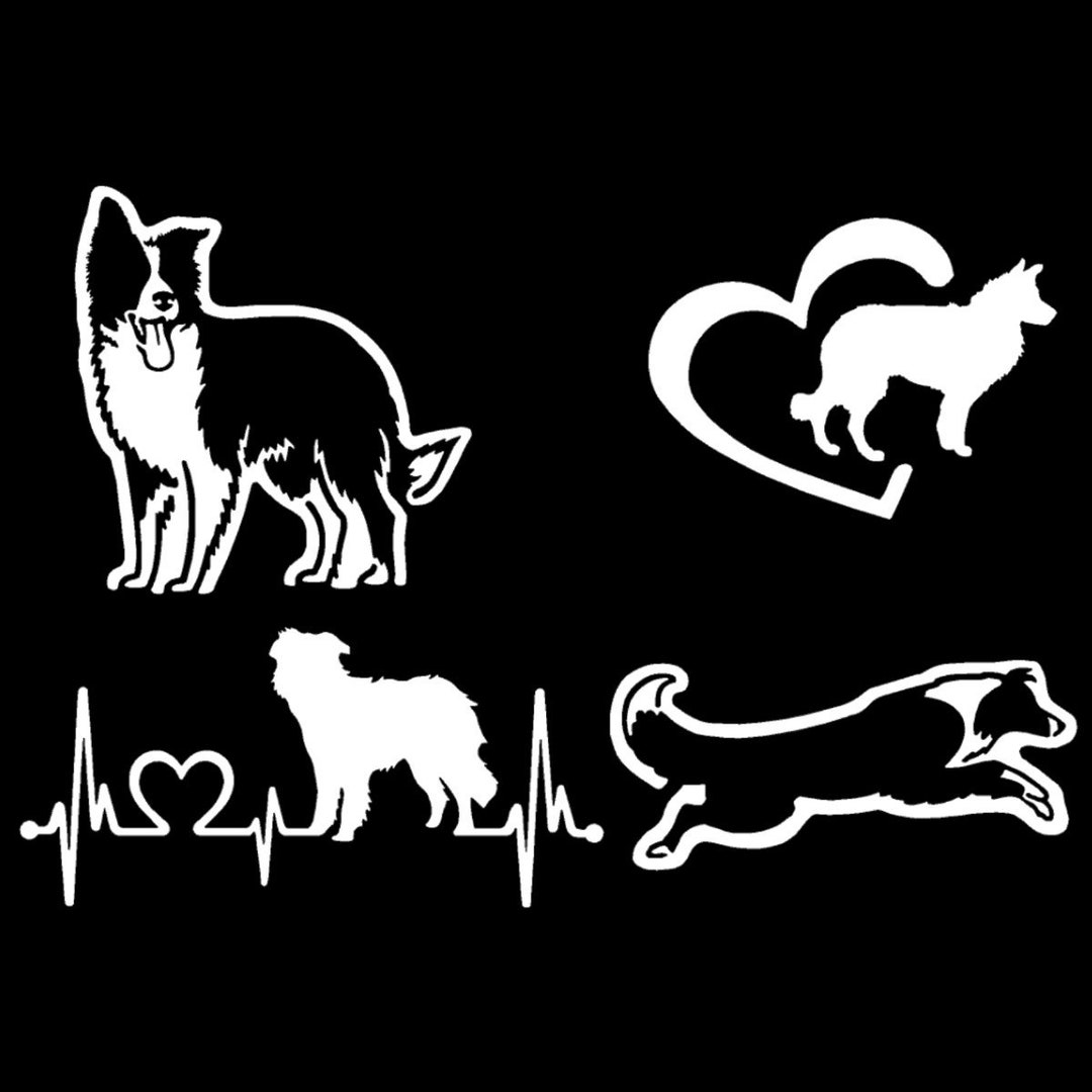 Border Collie Decals 4 Pack - Etsy