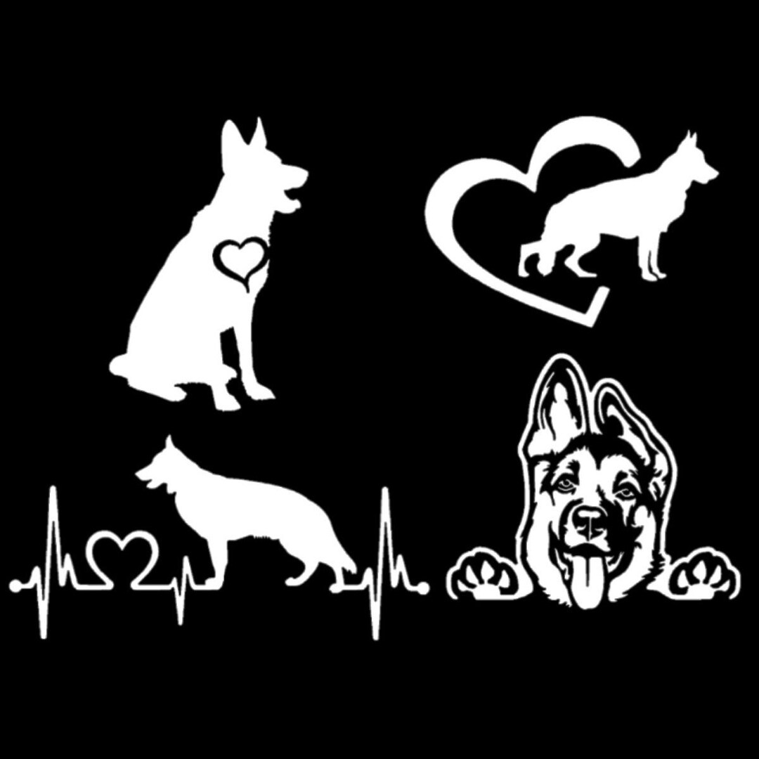 German Shepherd Decals 4 Pack - Etsy