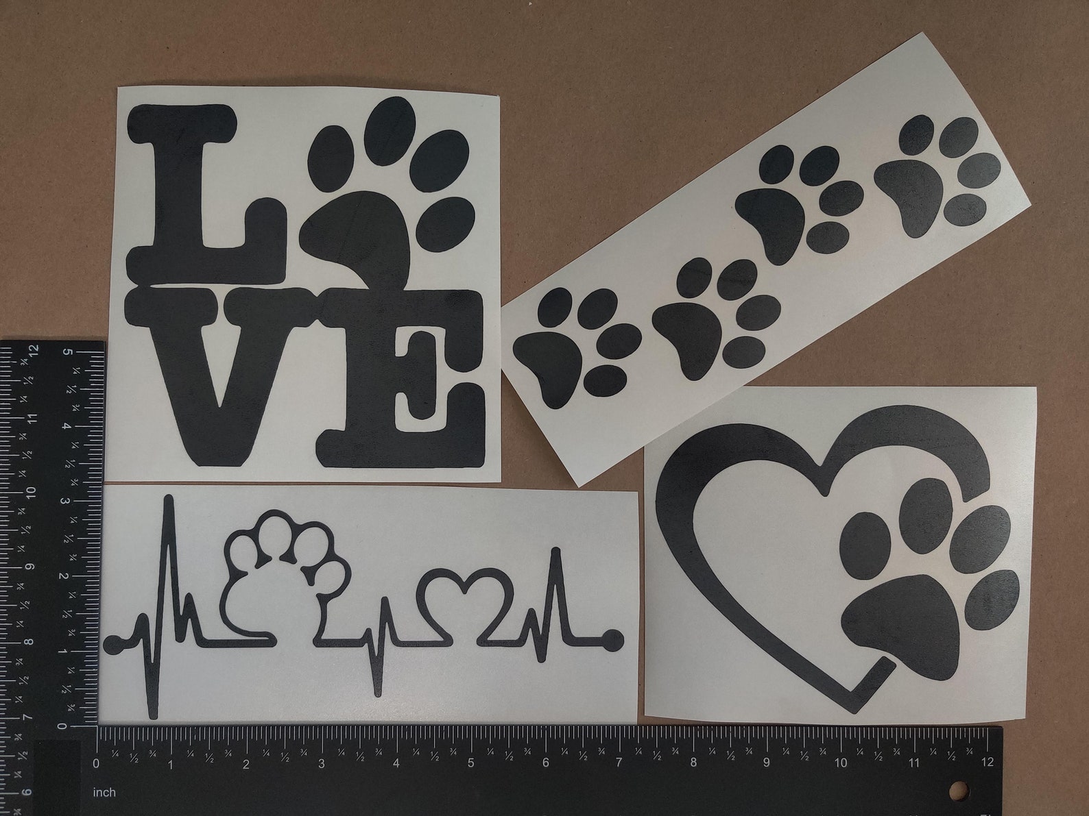 Paw Decals 4-pack - Etsy