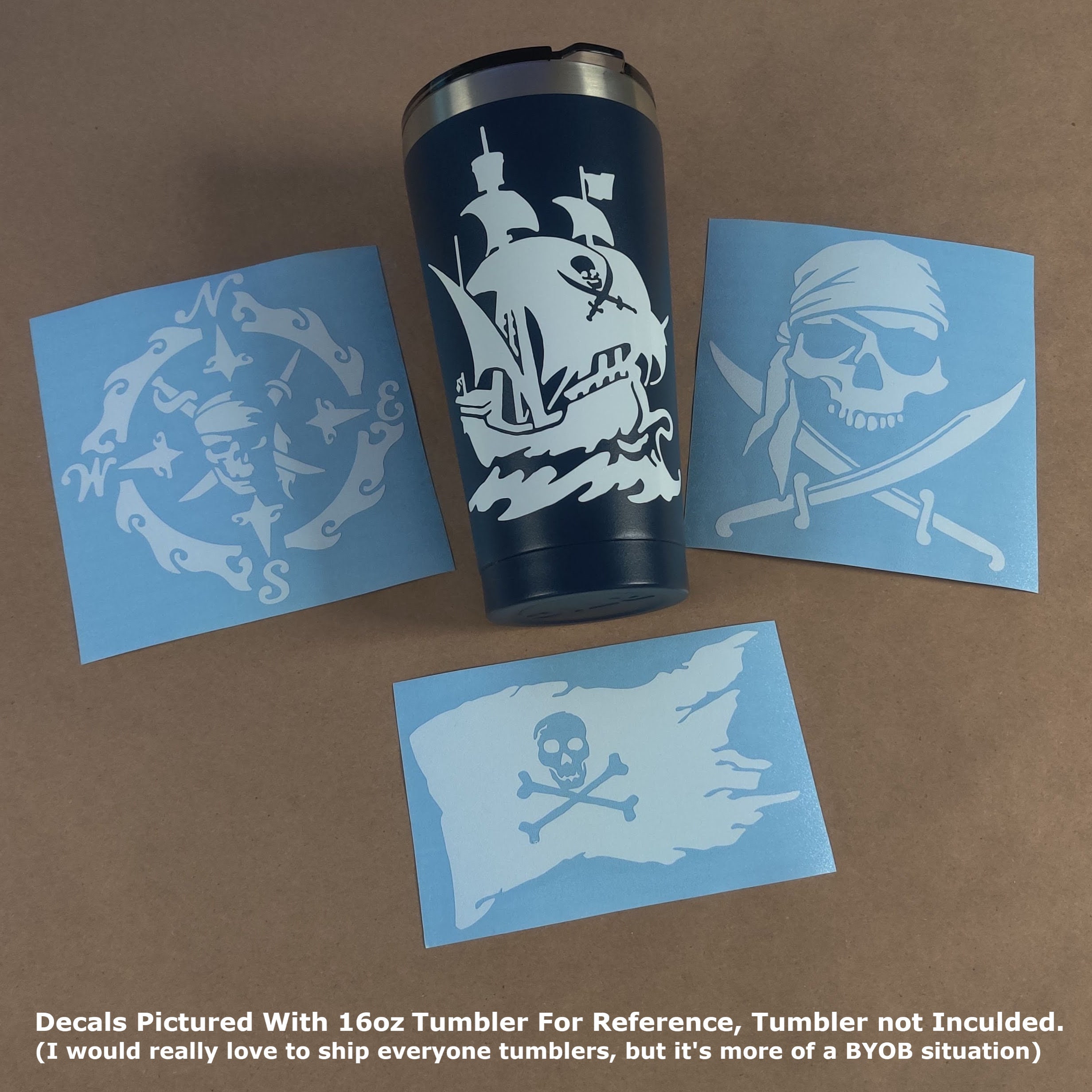 Pirate Decals 4 Pack - Etsy