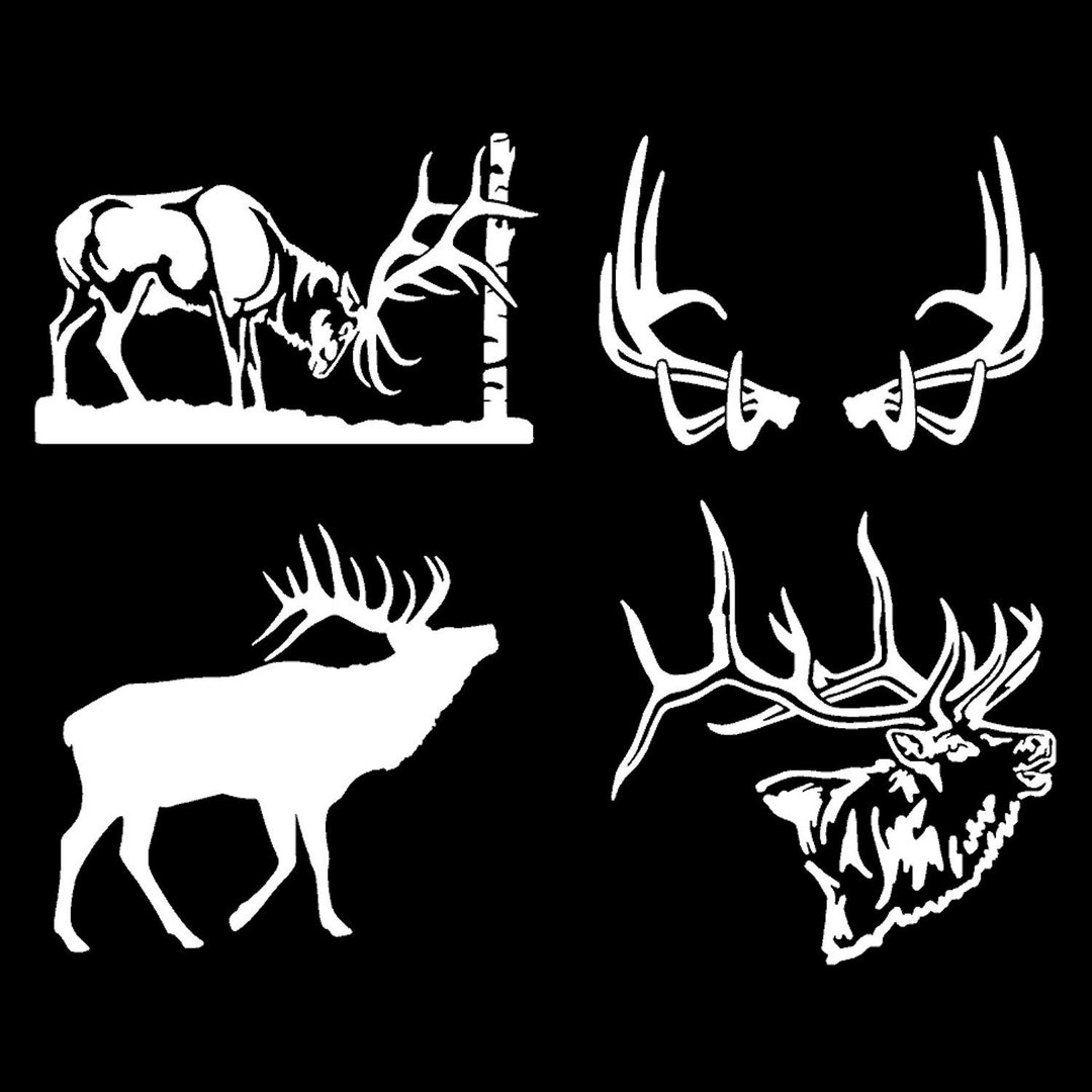Elk Raking Decal 4 Pack Small 3.5 - Etsy