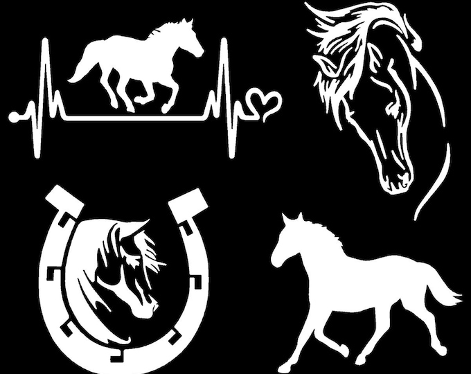 Horse Heartbeat Decal/horse Life Line Decal/horse Vinyl Sticker/horse ...