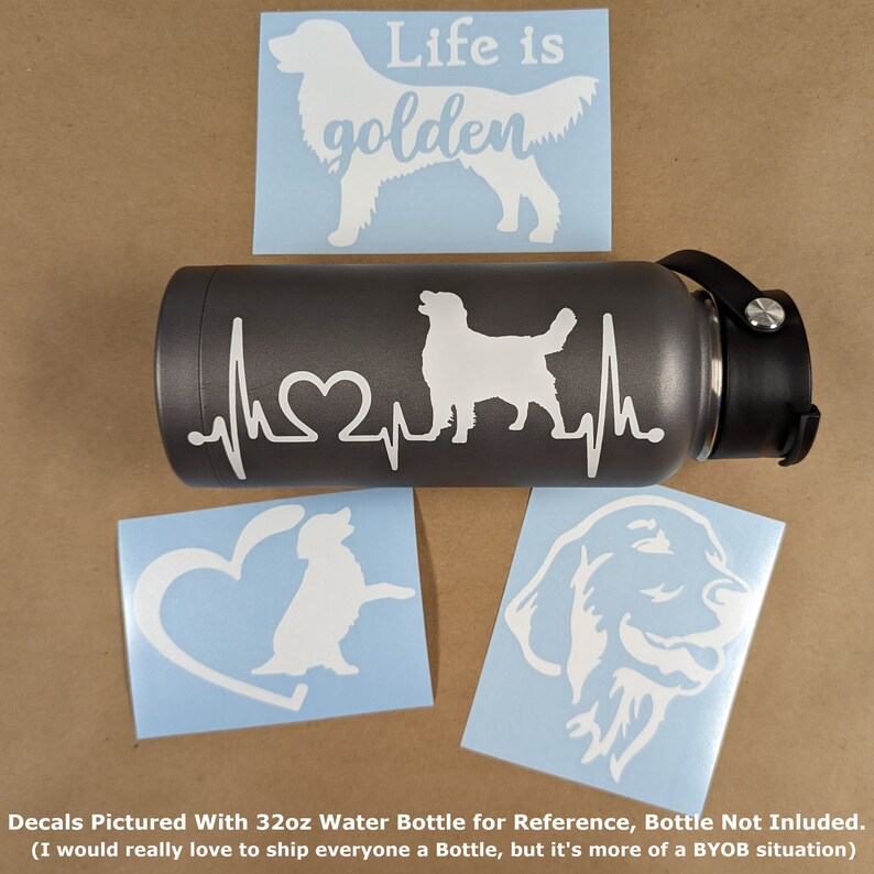 Golden Retriever Decal 4 Pack - Etsy