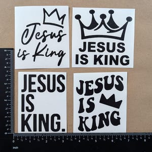 Jesus is King Decal 4-pack - Etsy
