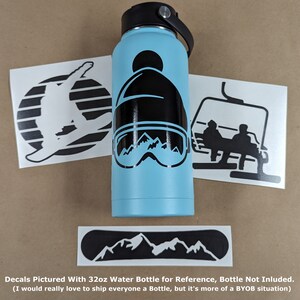 Snowboarding Decal 4 Pack - Etsy