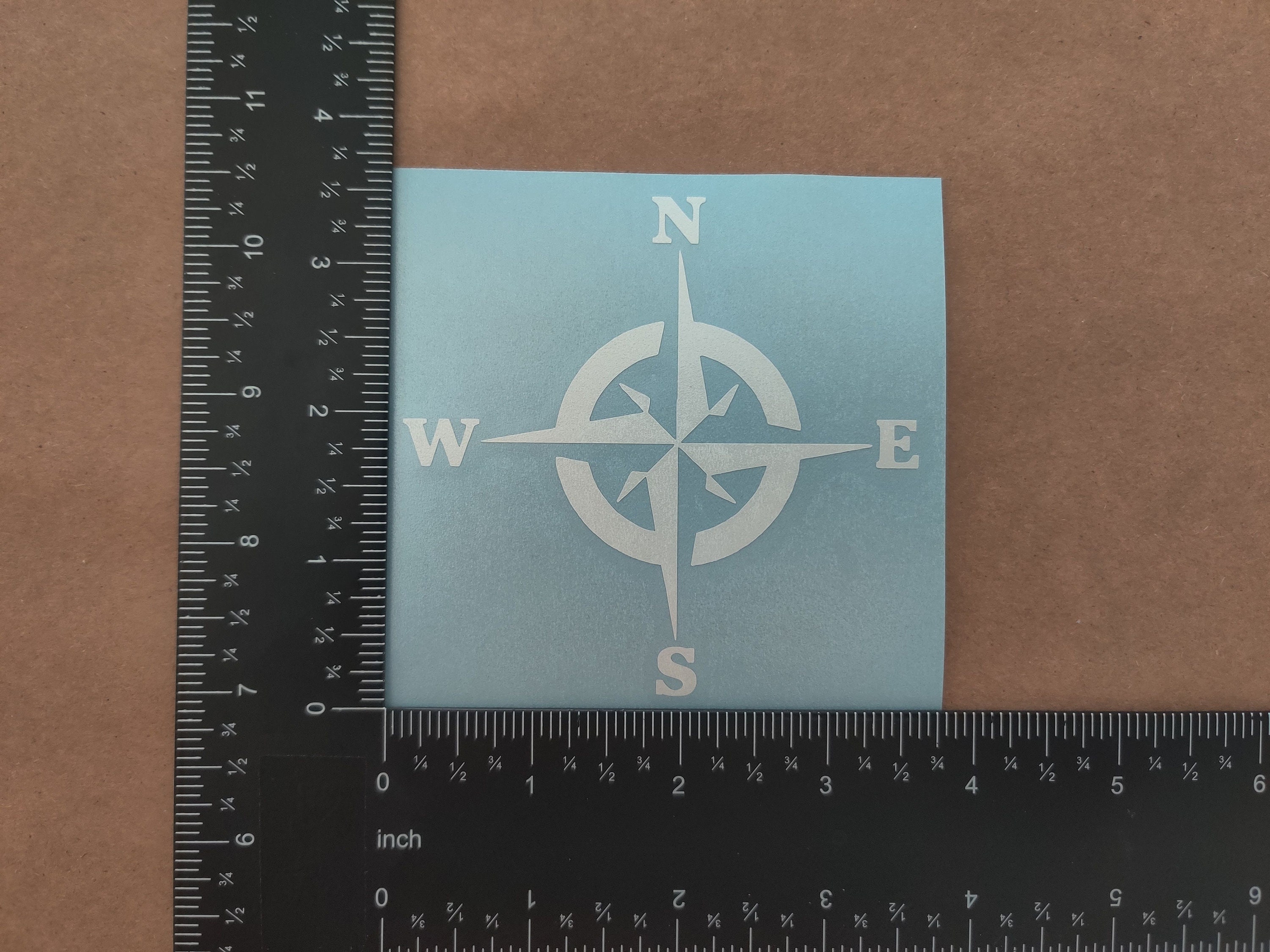 Compass Pine Tree Mountain PNW Decal 4-Pack | Etsy