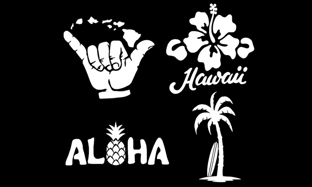 Hawaiian Hang Loose Decals 4 Pack - Etsy