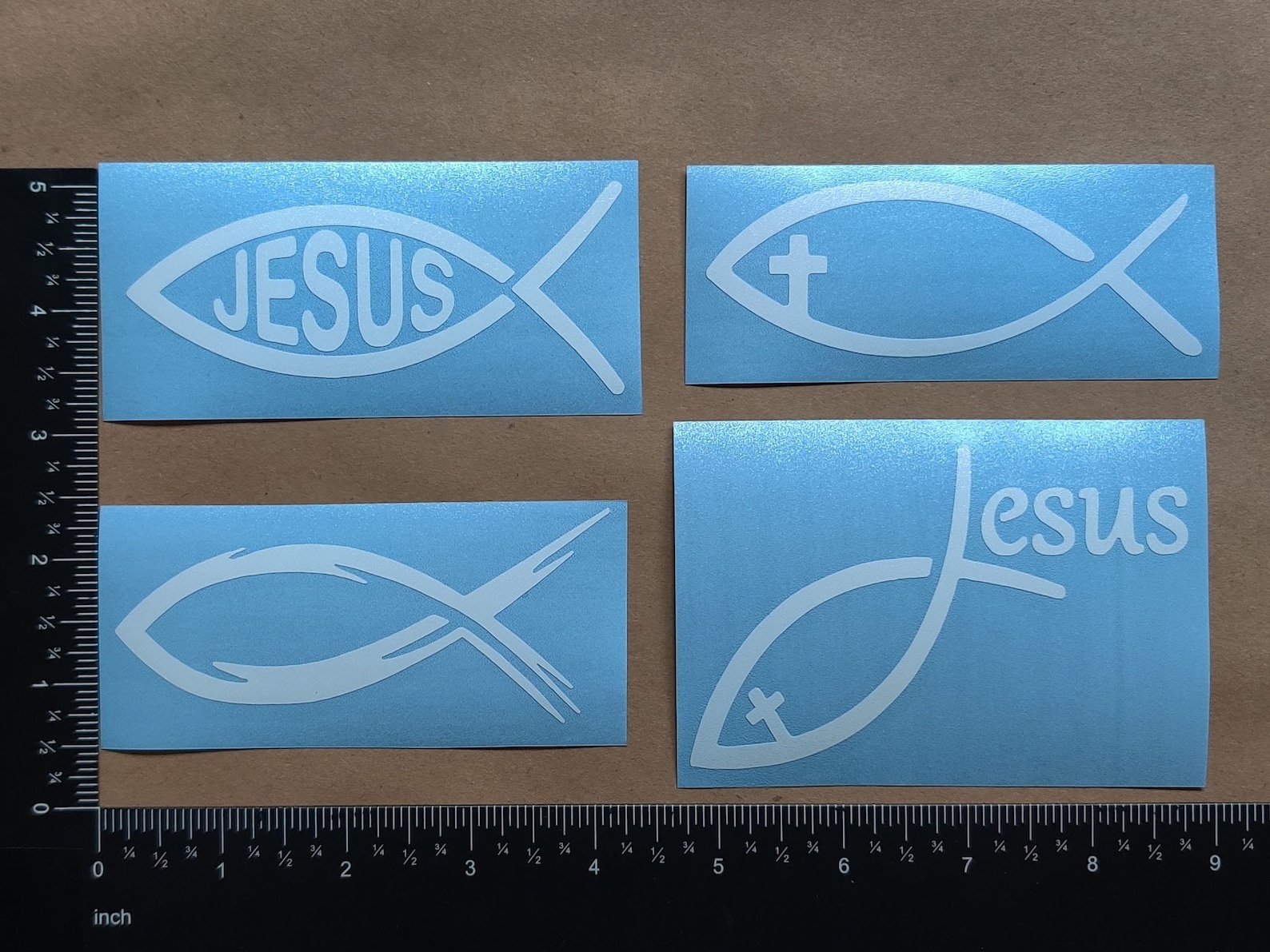 Jesus Fish Decal 4-pack - Etsy