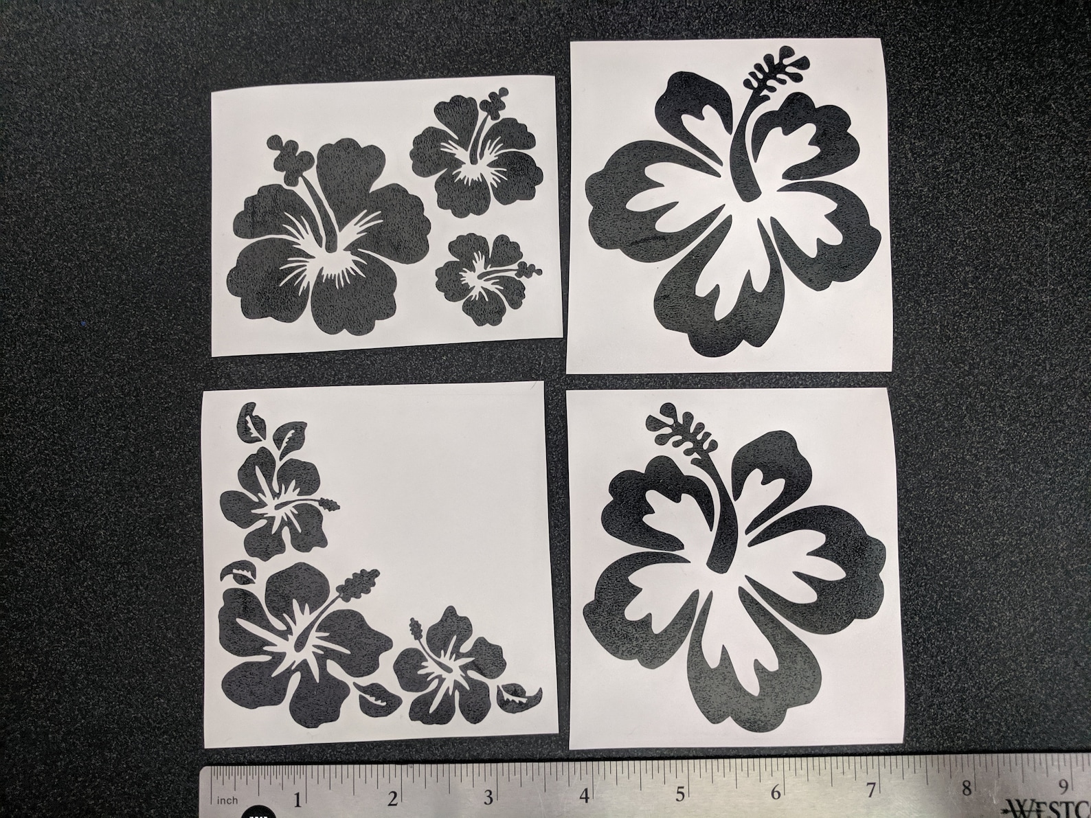 Hibiscus Decals 4 pack | Etsy