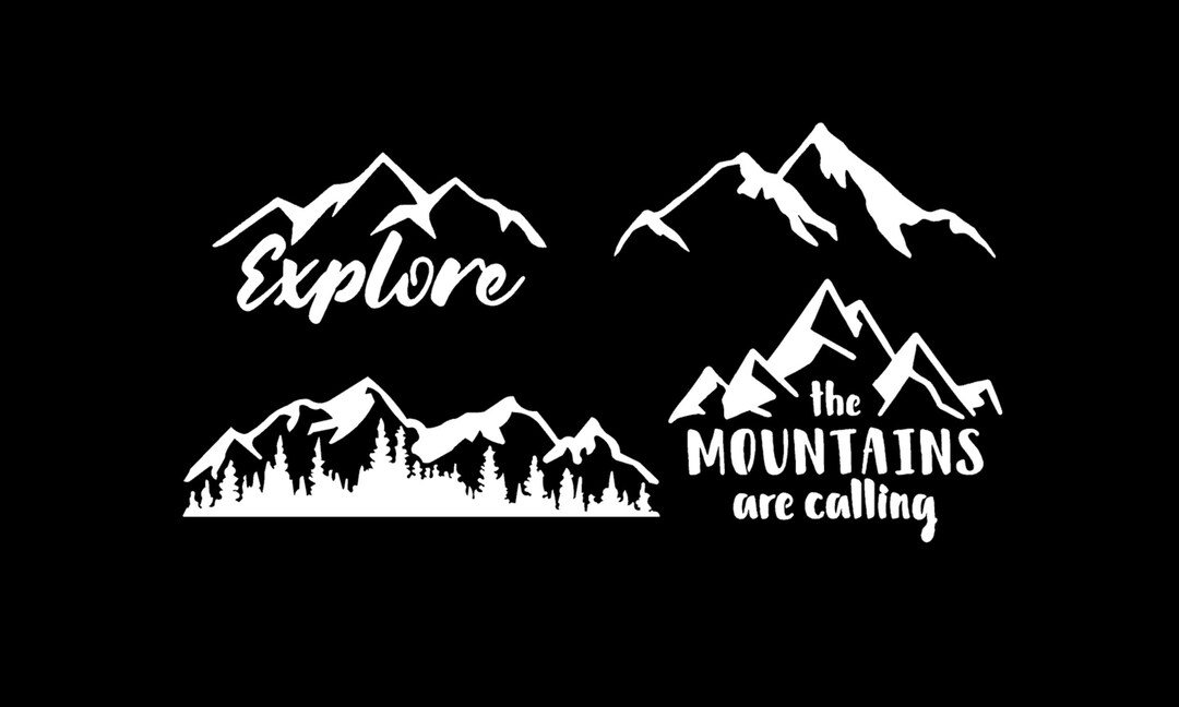 Mountain Decal 4-pack - Etsy