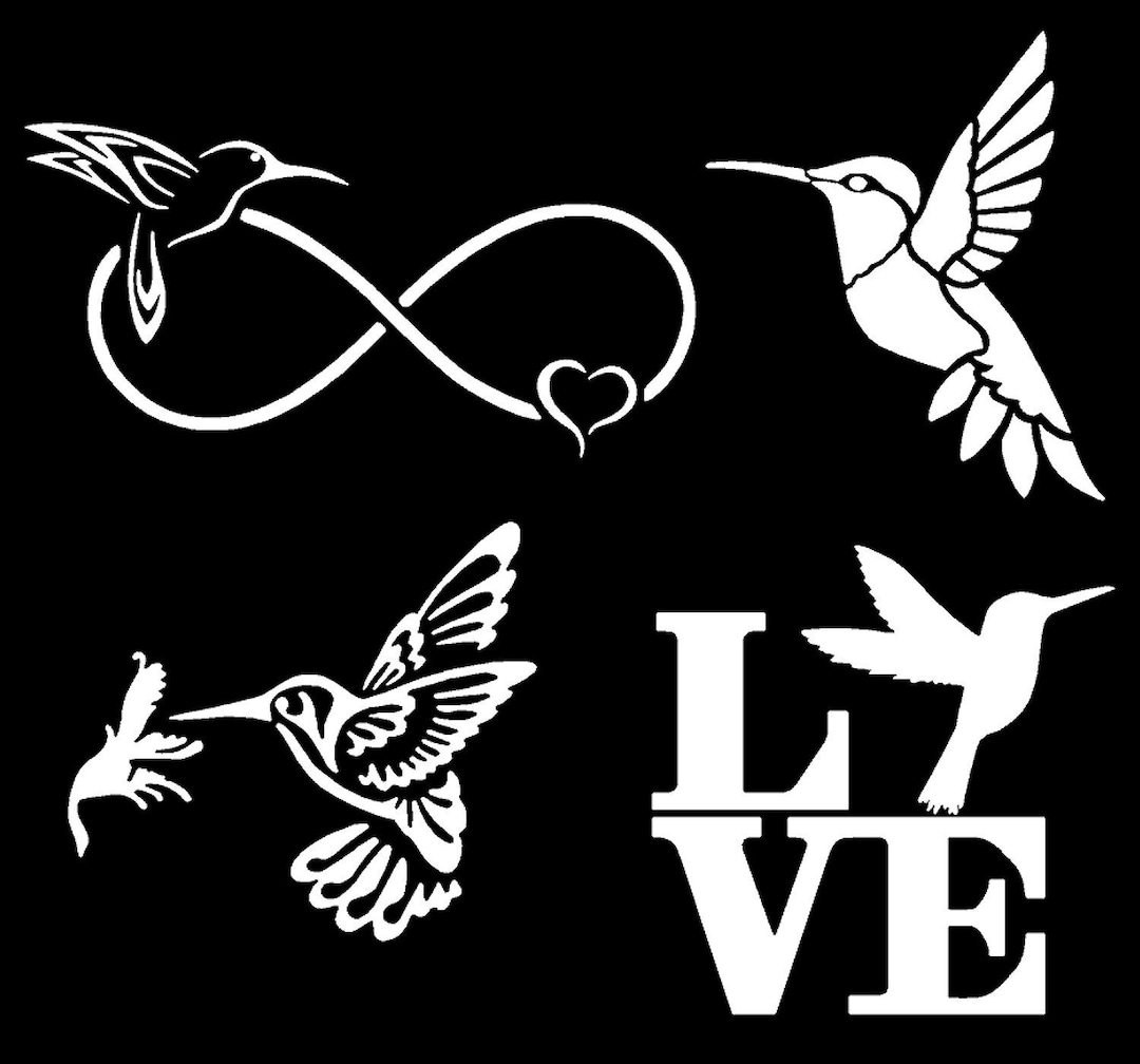 Hummingbird Decal 4 Pack - Etsy