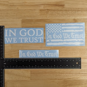 In God We Trust Decals - Etsy