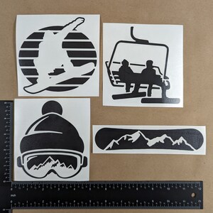 Snowboarding Decal 4 Pack - Etsy
