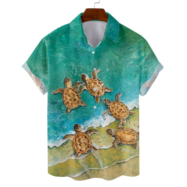 Sea Turtle Hawaiian Shirt - Etsy