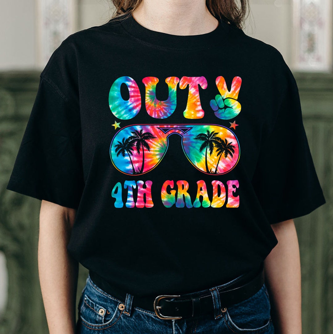 Peace Out 4th Grade PNG, Last Day of School PNG, Tie Dye Fourth Grade ...