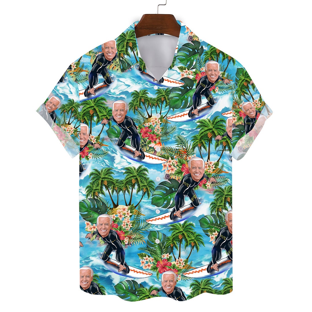 Surfing Joe Biden Hawaiian Shirts for Men Women Funny Biden - Etsy