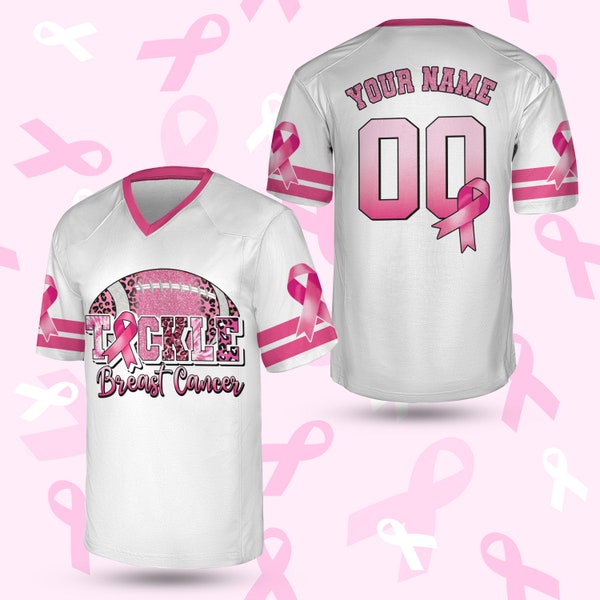 Breast Cancer Awareness Football Jersey - Etsy