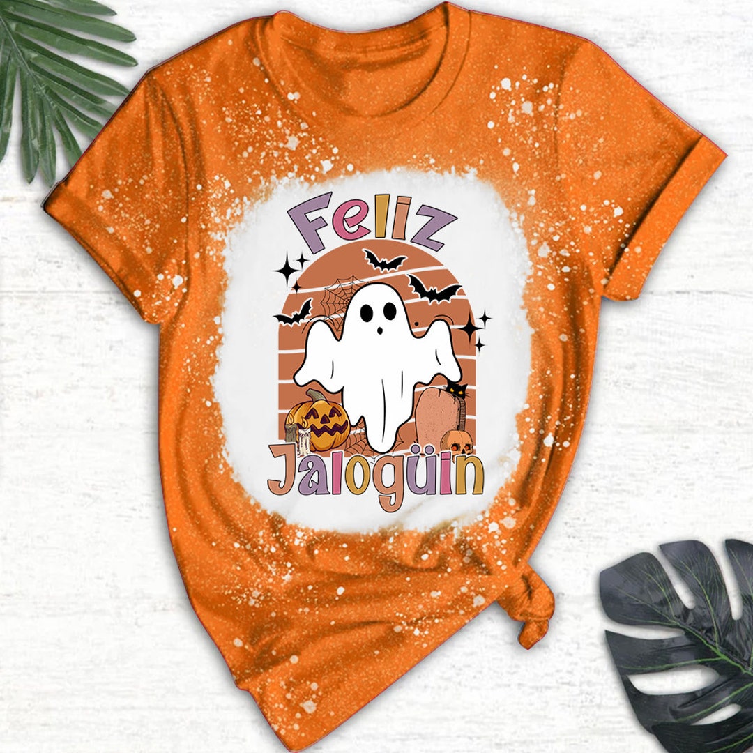 Felis Jaloguin Camisa blanqueada Camisa feliz Halloween - Etsy España