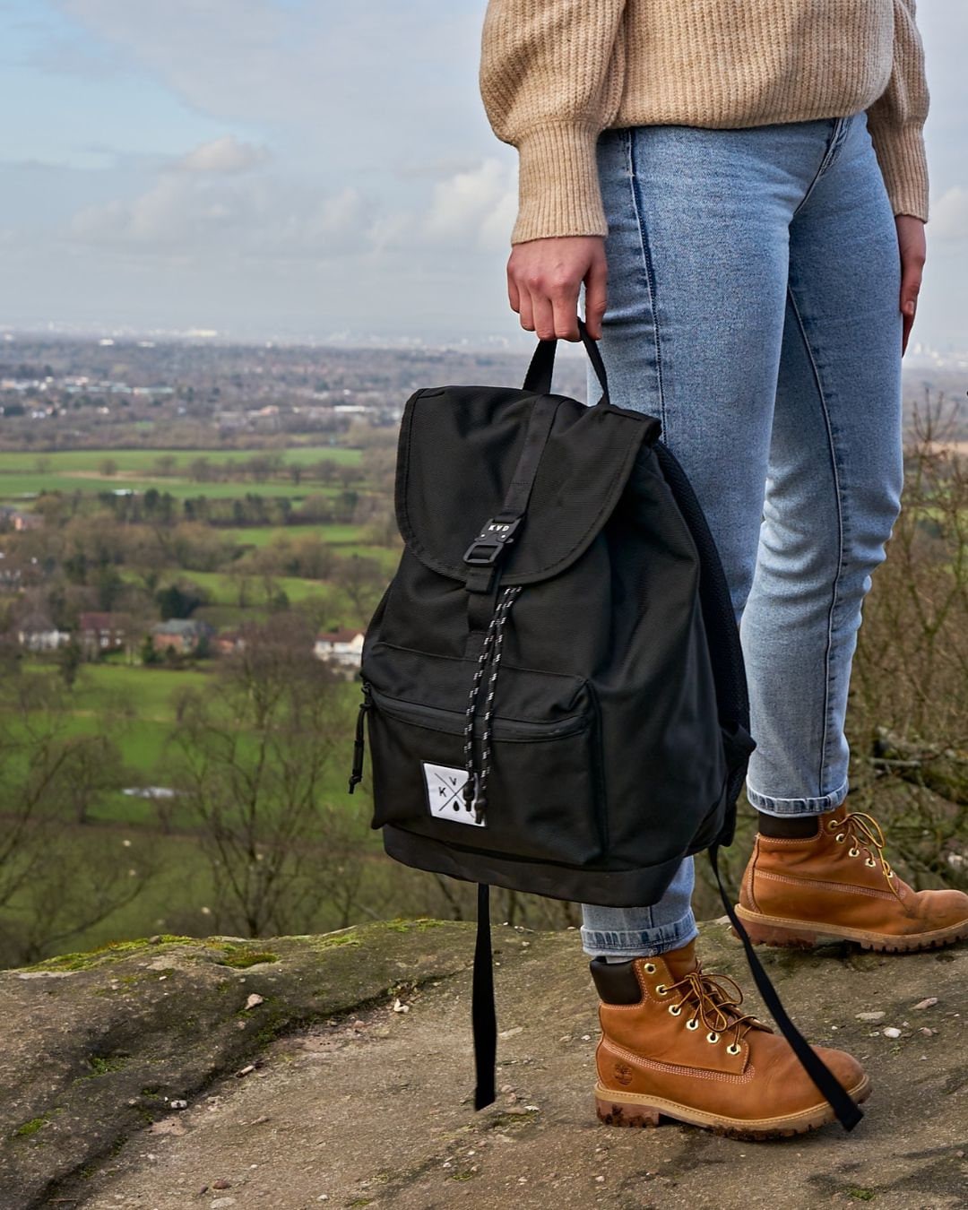 Black Backpack Made From 100% Recycled Materials | Perfect University ...