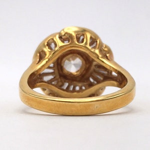 Vintage RS Covenant 18K GE Yellow Gold Swirled Crystal Ring Size 6 - Etsy