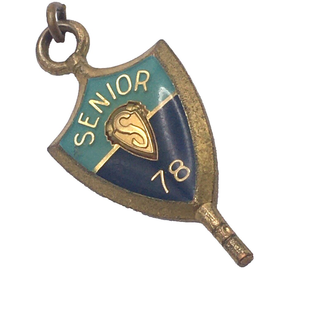 Vintage Jostens 1978 12k Gold Filled SHS Senior Graduate Pendant Charm ...