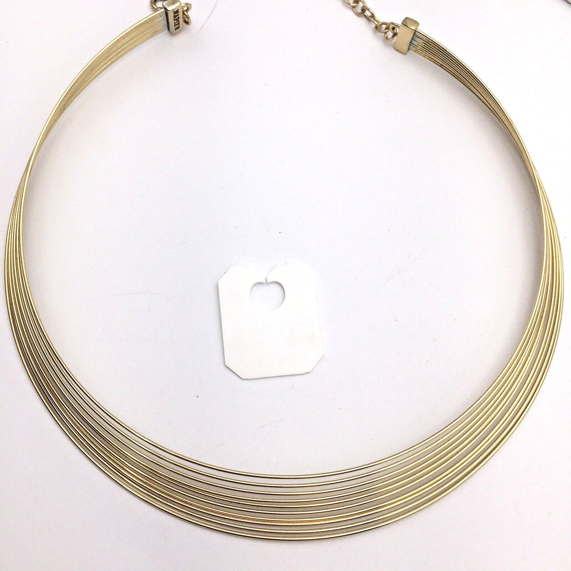 Contemporary Napier Gold Tone Multi Wire Choker Collar Necklace - Etsy