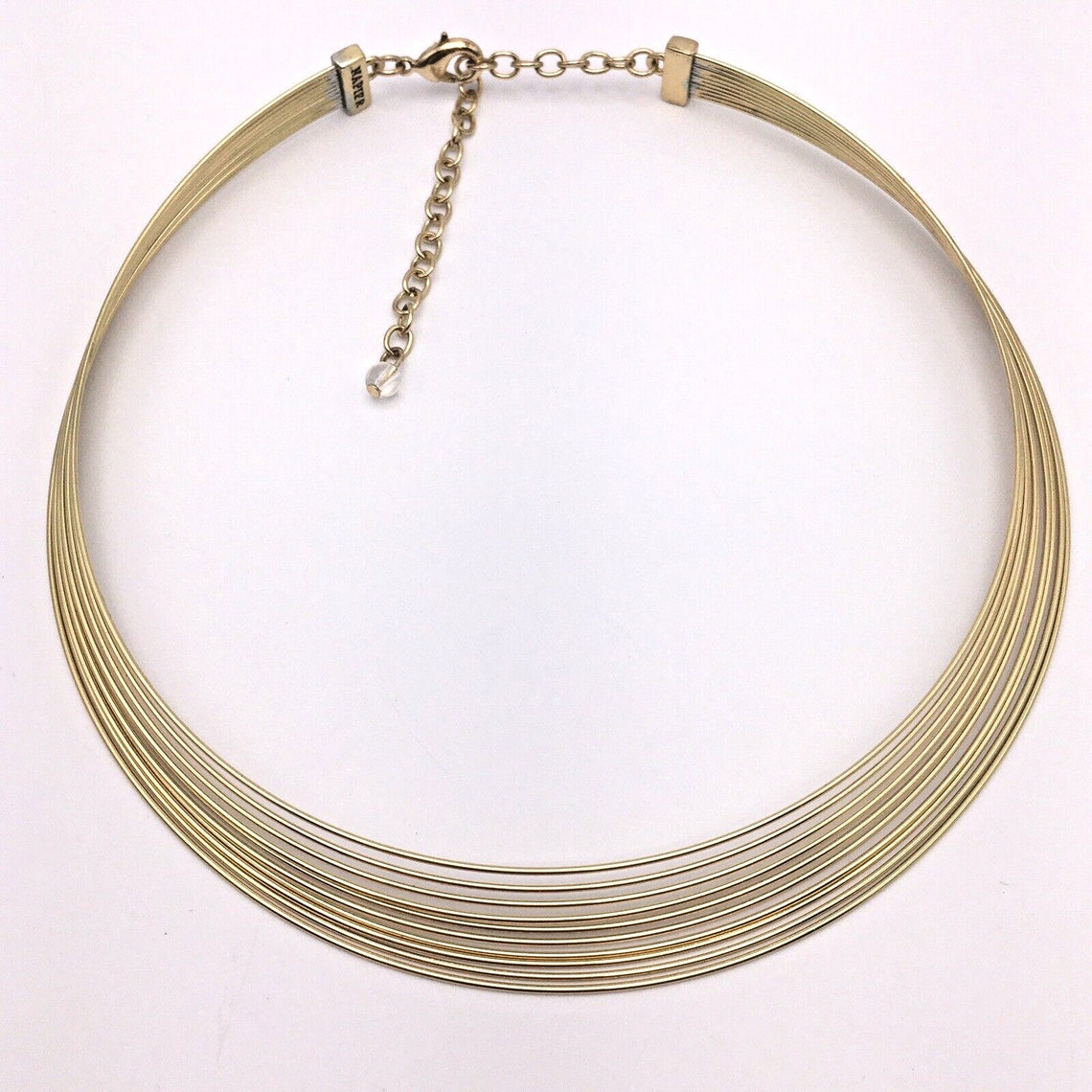 Contemporary Napier Gold Tone Multi Wire Choker Collar Necklace - Etsy