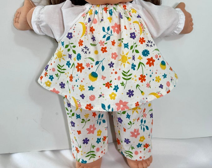 16" Cabbage Patch Clothes "whimsical Flowers" 2-piece Outfit, Doll ...