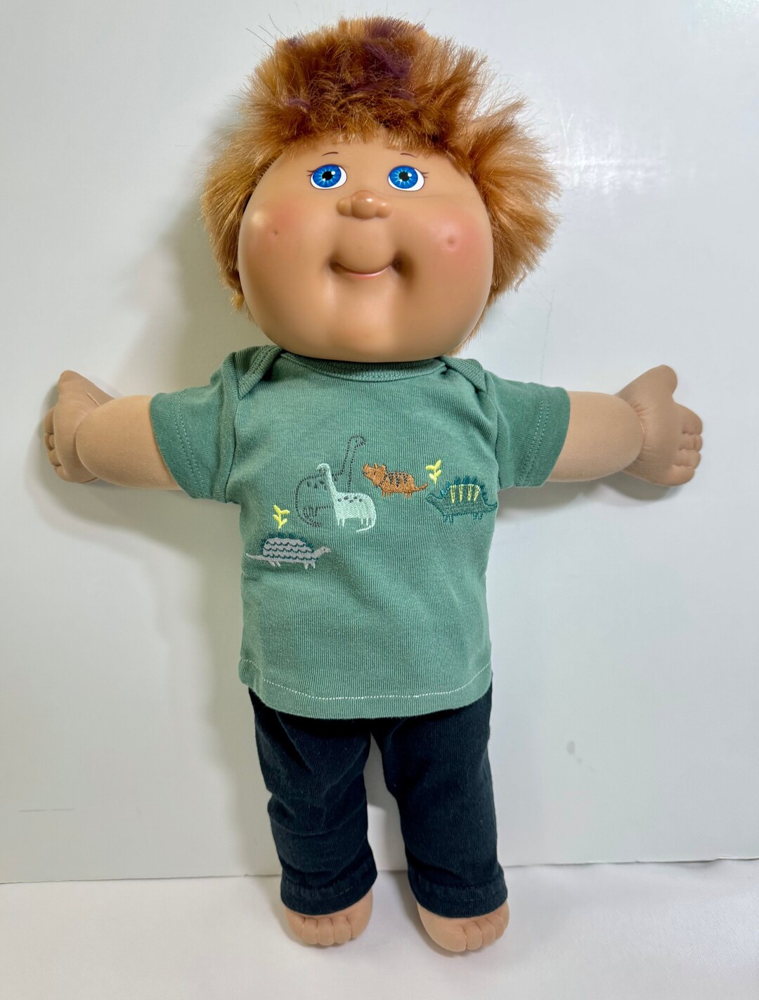 16 Boy Cabbage Patch Clothes, 2-piece dinosaurs, STEGOSAURUS, T-rex Top ...