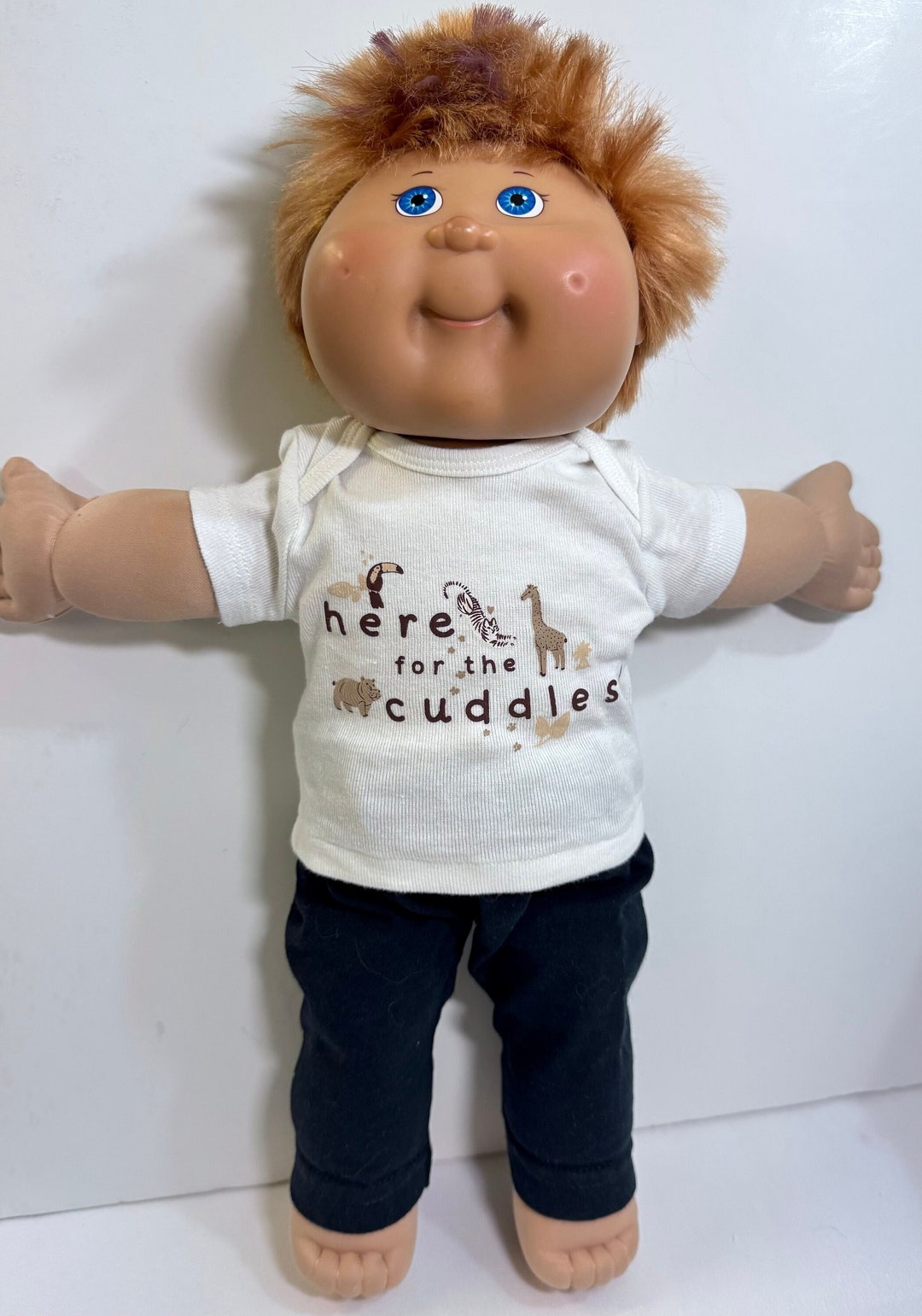 16 Boy or Girl Cabbage Patch animals, Giraffe, Hippo Top, Black Pants ...