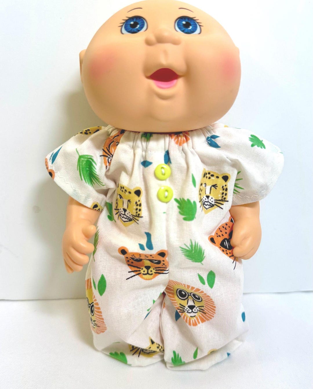 9" Tiny Cabbage Patch Clothes "big Cats, Lions, Tigers,leopards" Footed ...