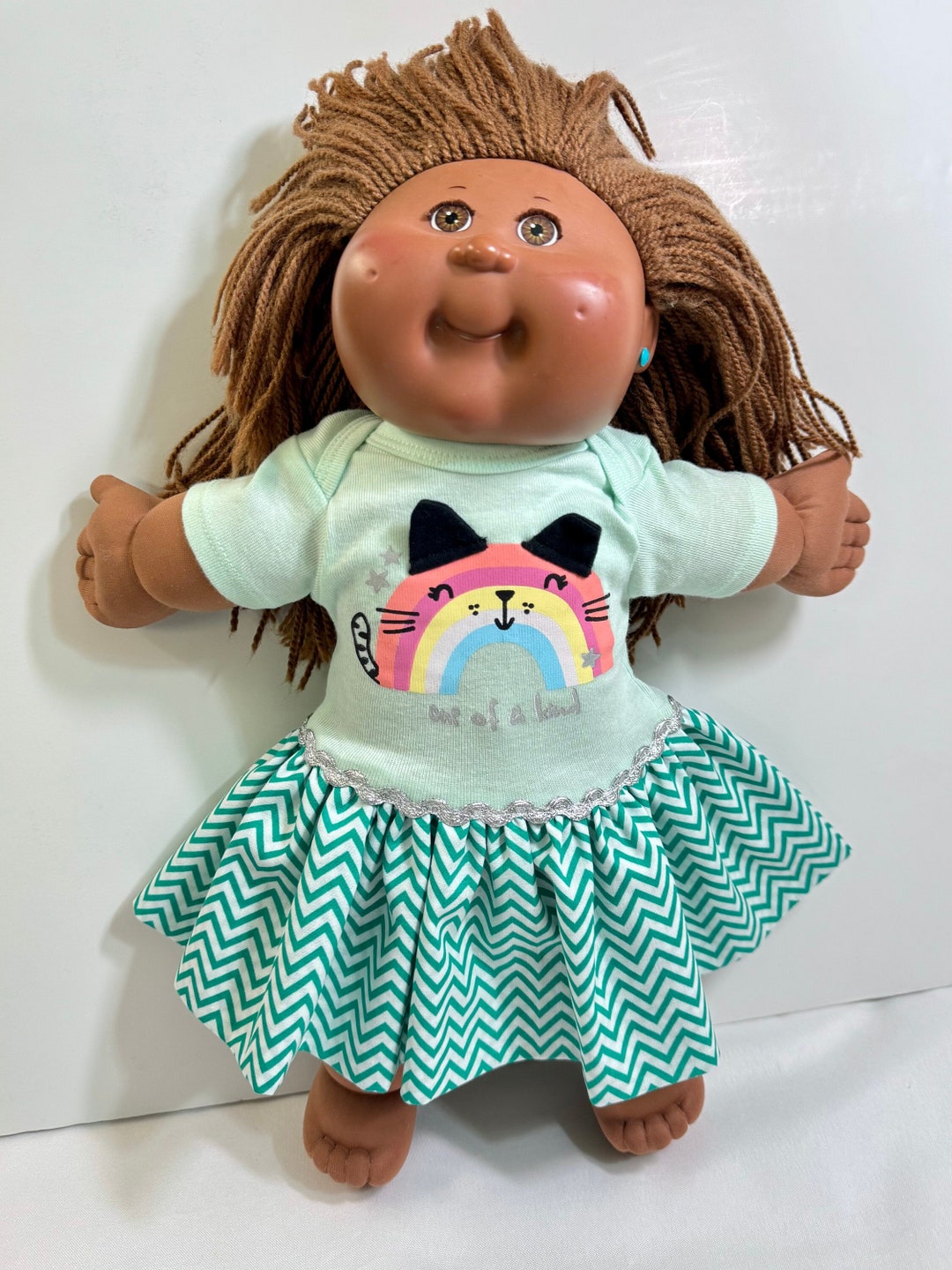 16 Cabbage Patch Clothes rainbow, One of a Kind Tutu Dress W/trim ...