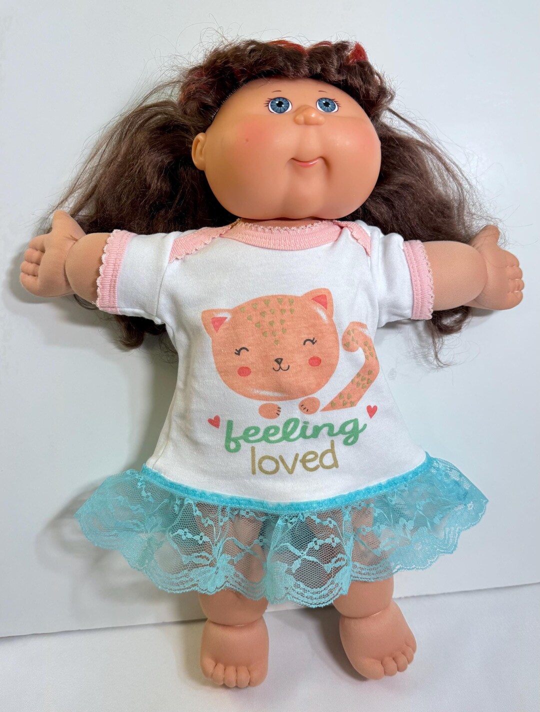 16 Cabbage Patch kitty Cat, Feeling Loved Dress With Lace, 16 Inch ...
