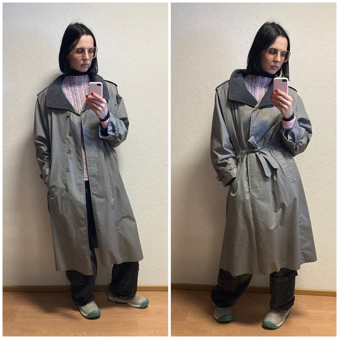 Vintage Trench Coat Warm Lining - Etsy