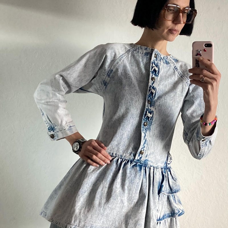 Acid Wash Dress - Etsy
