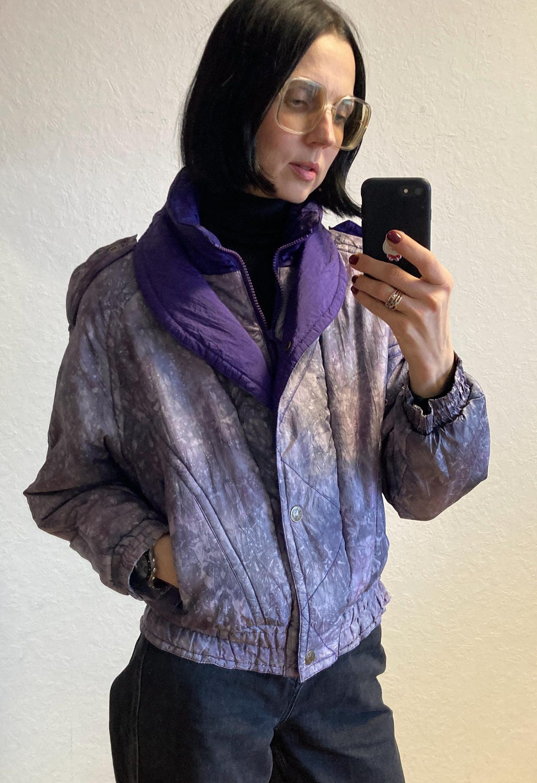 Vintage Puffer Bomber Jacket From 1980s by Next Step Size XS Size S - Etsy