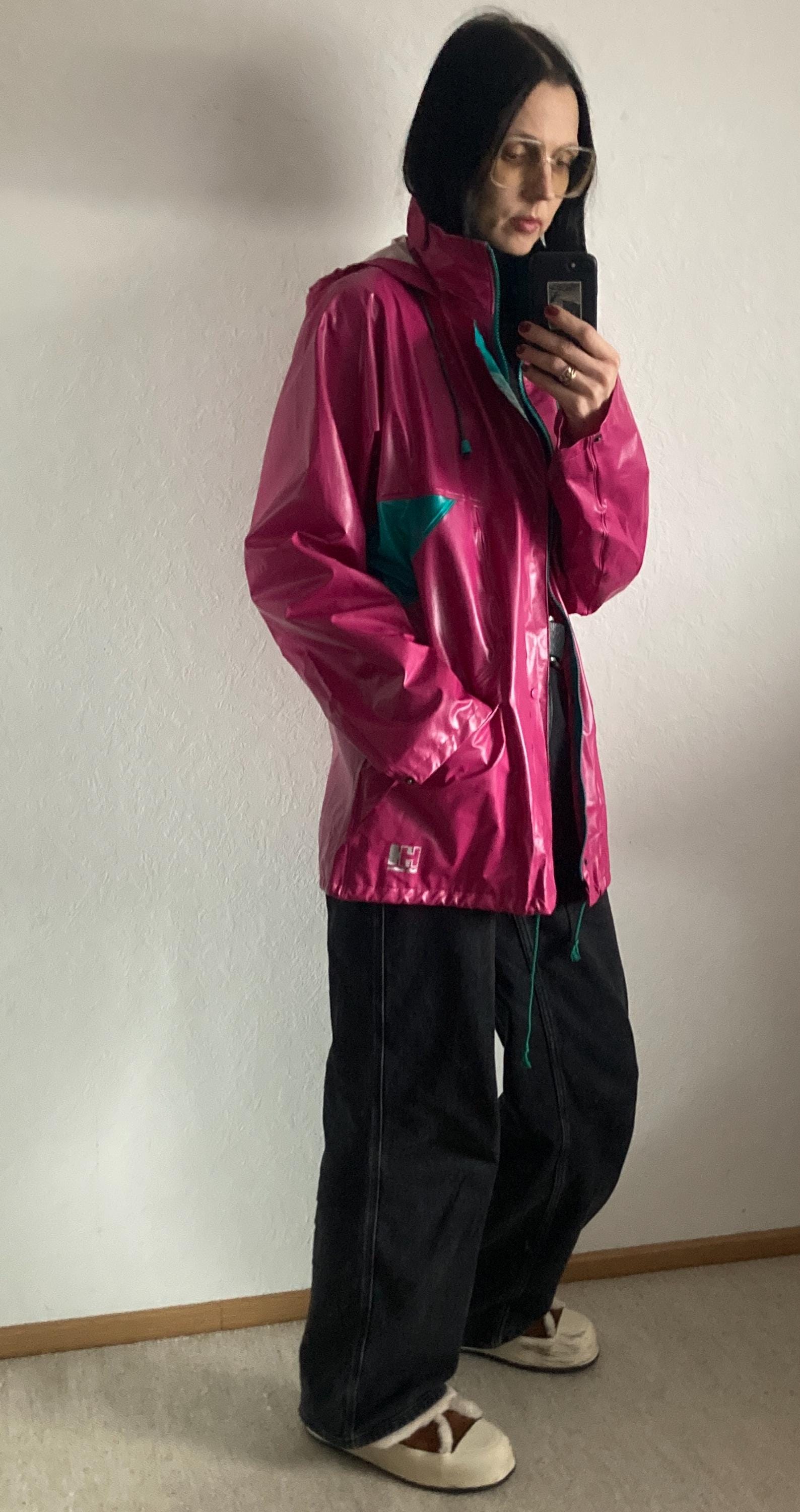 Vintage Helly Hansen Rain Jacket: 90s Color Block Athletic Coat, Size M ...
