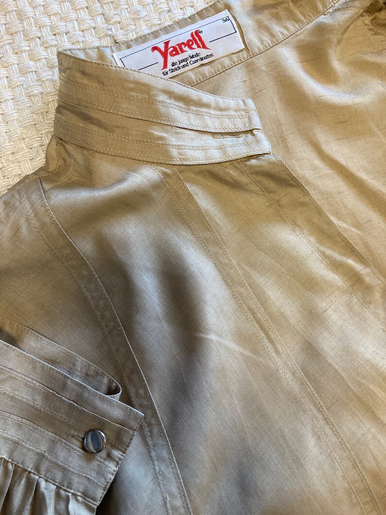 80s Creamy Yarell Blouse - Etsy