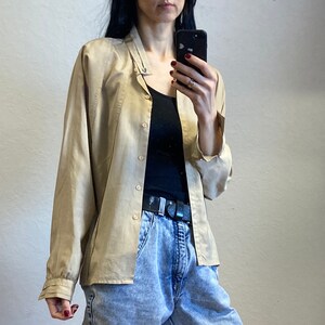 80s Creamy Yarell Blouse - Etsy