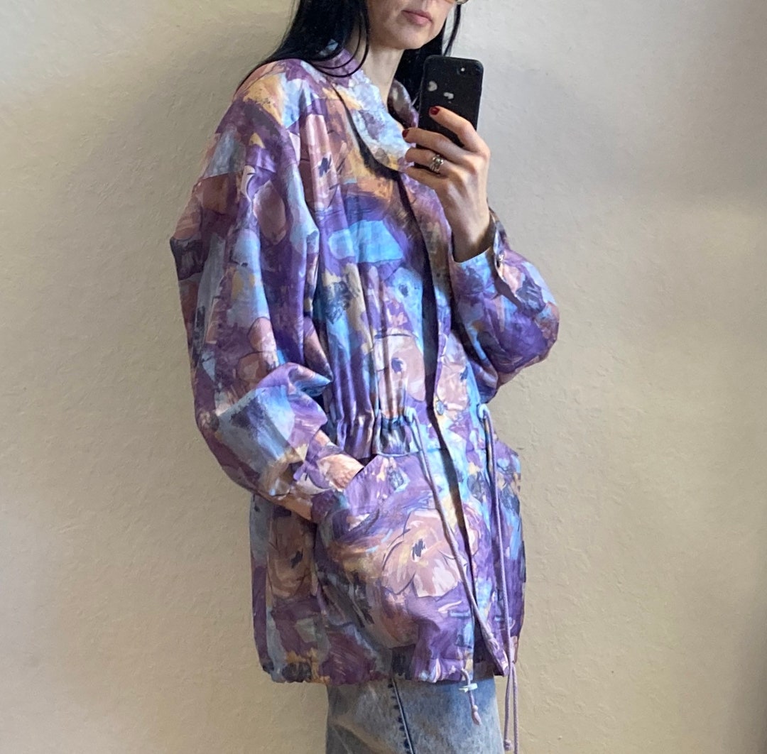 80s Purple Raincoat - Etsy