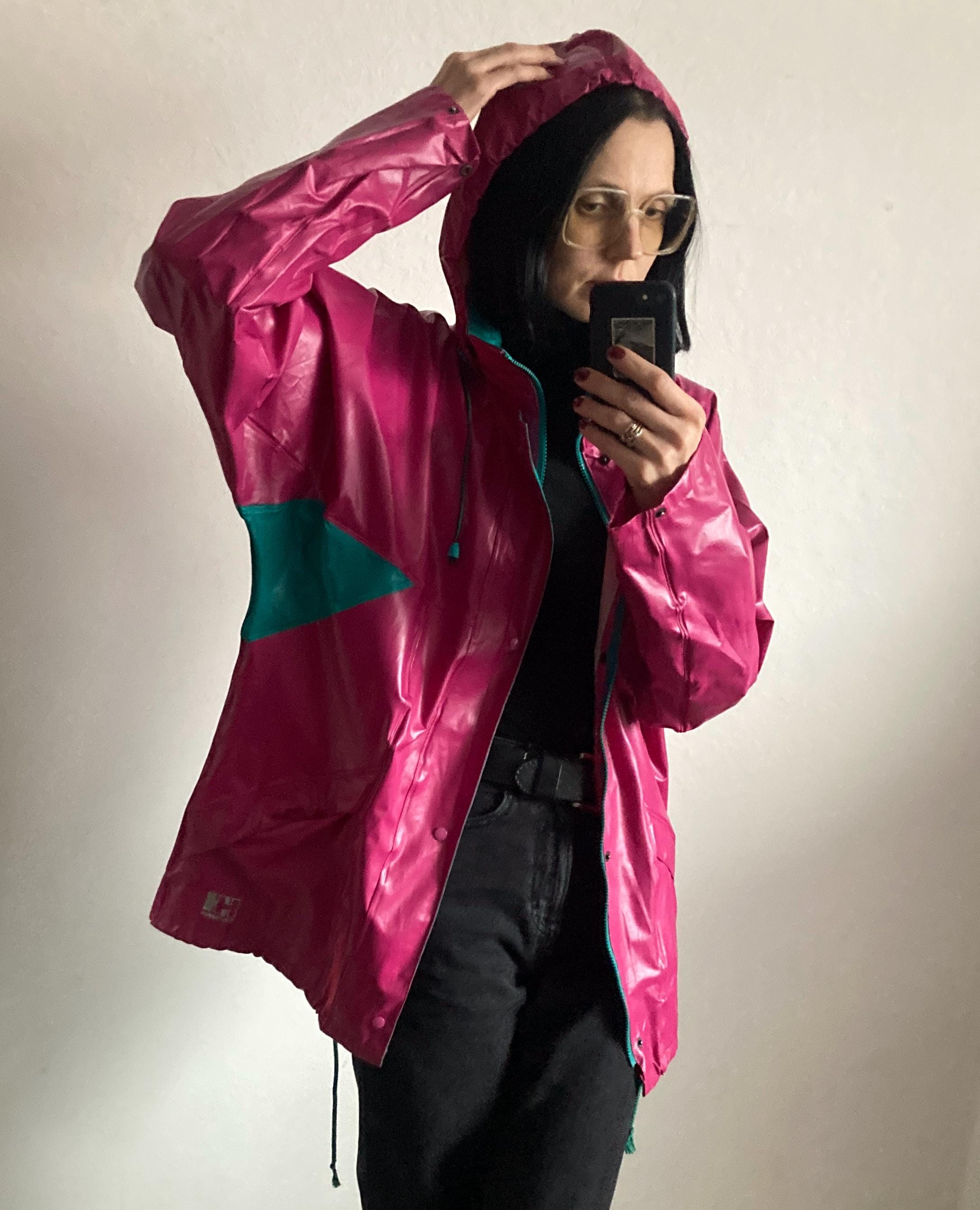 Vintage Helly Hansen Rain Jacket: 90s Color Block Athletic Coat, Size M ...