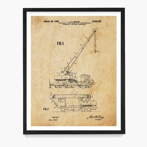 Construction Patent - Crane Patent Print - Crane Poster - Crane Art ...