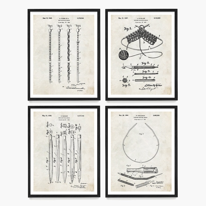 Knitting Poster - Etsy