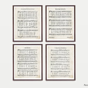 Hymnal Art Print Set, Hymn Poster, Music Decor, Music Print, Hymnal ...