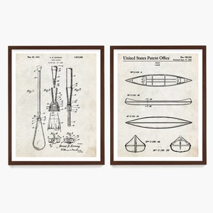 Canoe Patent Art, Canoe Poster, Lake House Decor, Lake Art, Lake Poster ...