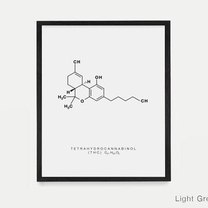 Cannabis Poster THC Molecule Poster THC Art Molecule Art - Etsy