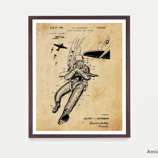 Military Paratrooper Poster - Etsy