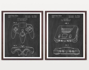 Video Game Patent Poster Video Game Wall Art Gamer Gift E | Etsy