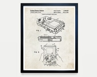 Video Game Patent Poster Video Game Wall Art Gamer Gift E | Etsy
