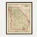 Georgia Map GA Map Art Map Decor State Map Georgia Art | Etsy